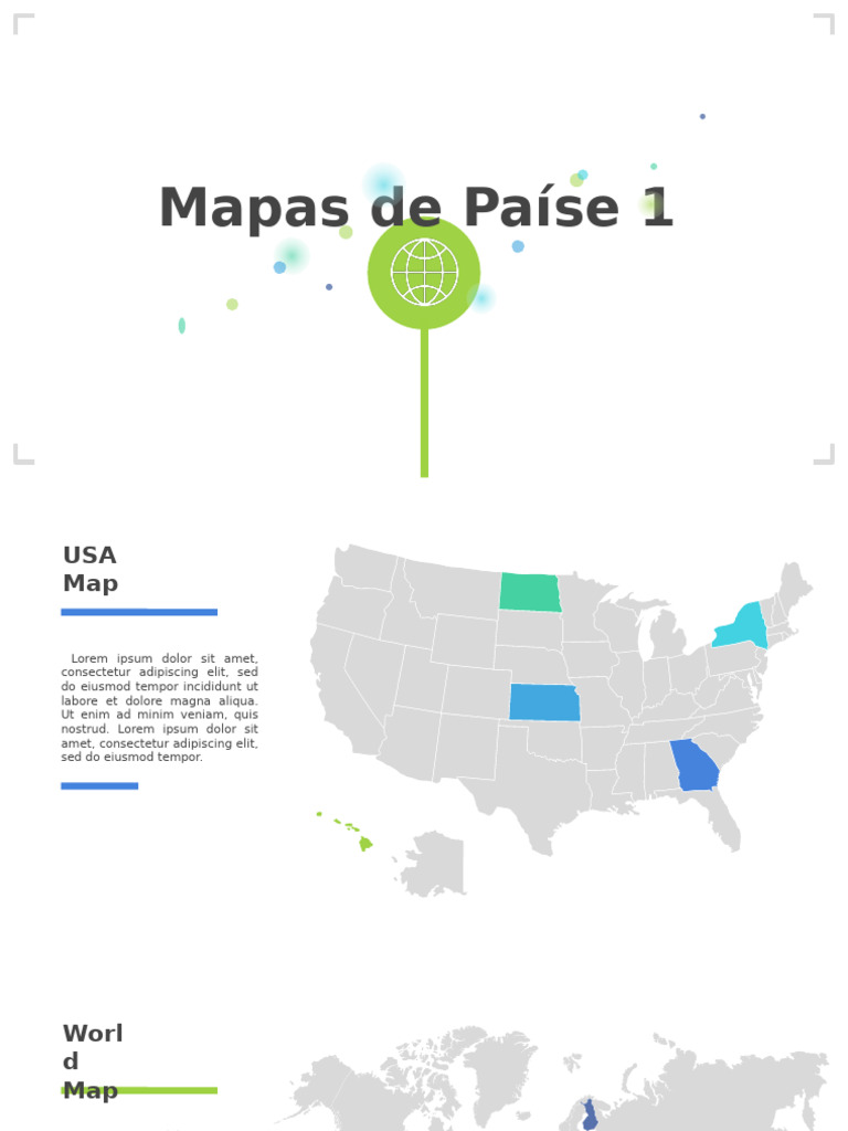 Slides Com Mapas de Paises Premium | PDF