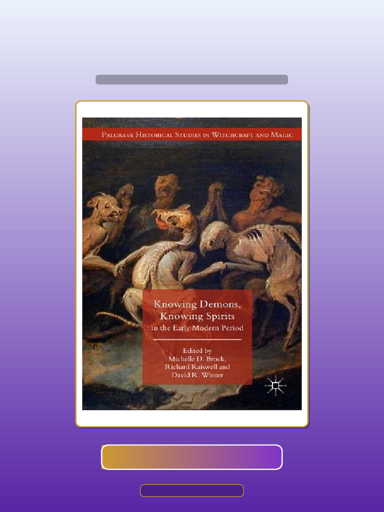 Bundle of Knowing Demons Knowing Spirits in The Early Modern Period 1st ...