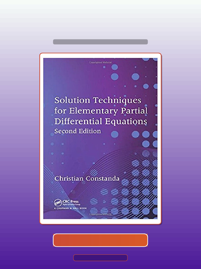 Solution Techniques for Elementary Partial Differential Equations 2nd ...