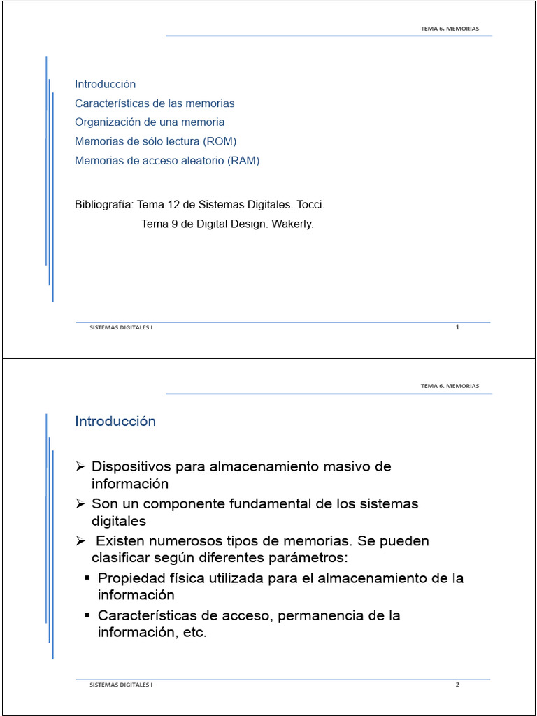 Tipos y características de memorias digitales | PDF | Almacenamiento de ...