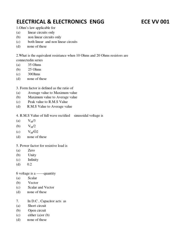 Eee Question HIT | PDF | Electrical Network | Ac Power