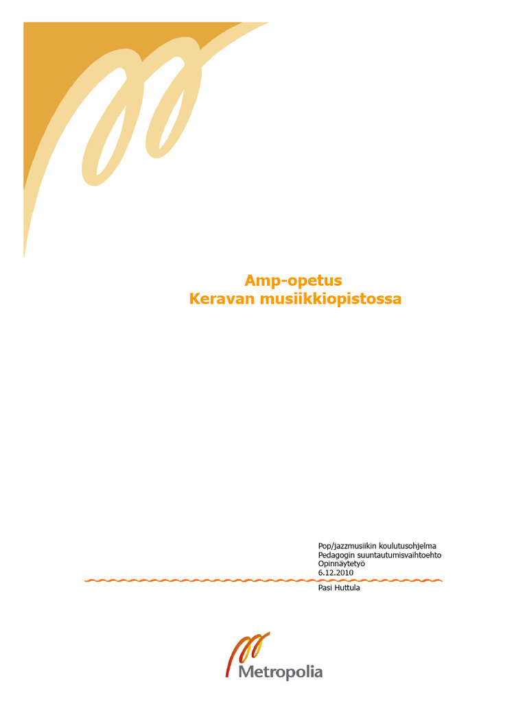 Huttula Pasi - AMP Keravan Musopistossa | PDF