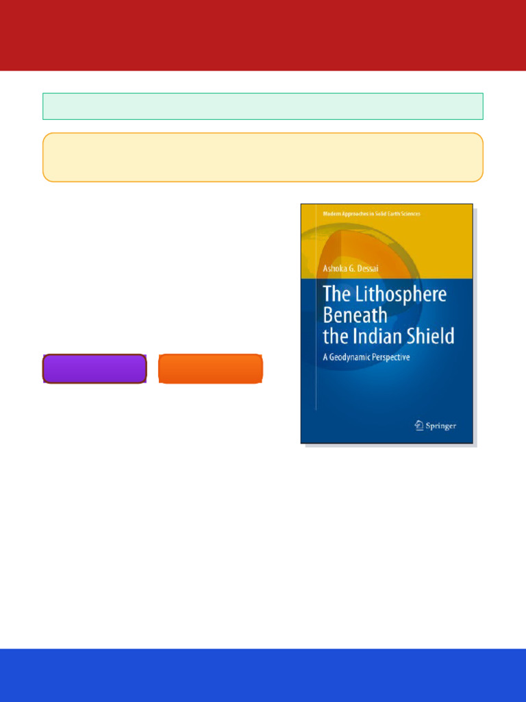 The Lithosphere Beneath The Indian Shield: A Geodynamic Perspective ...