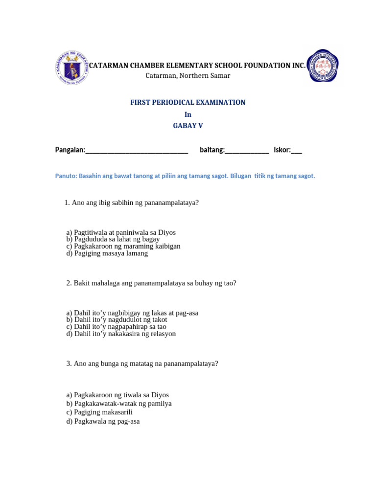 Gabay Exam | PDF
