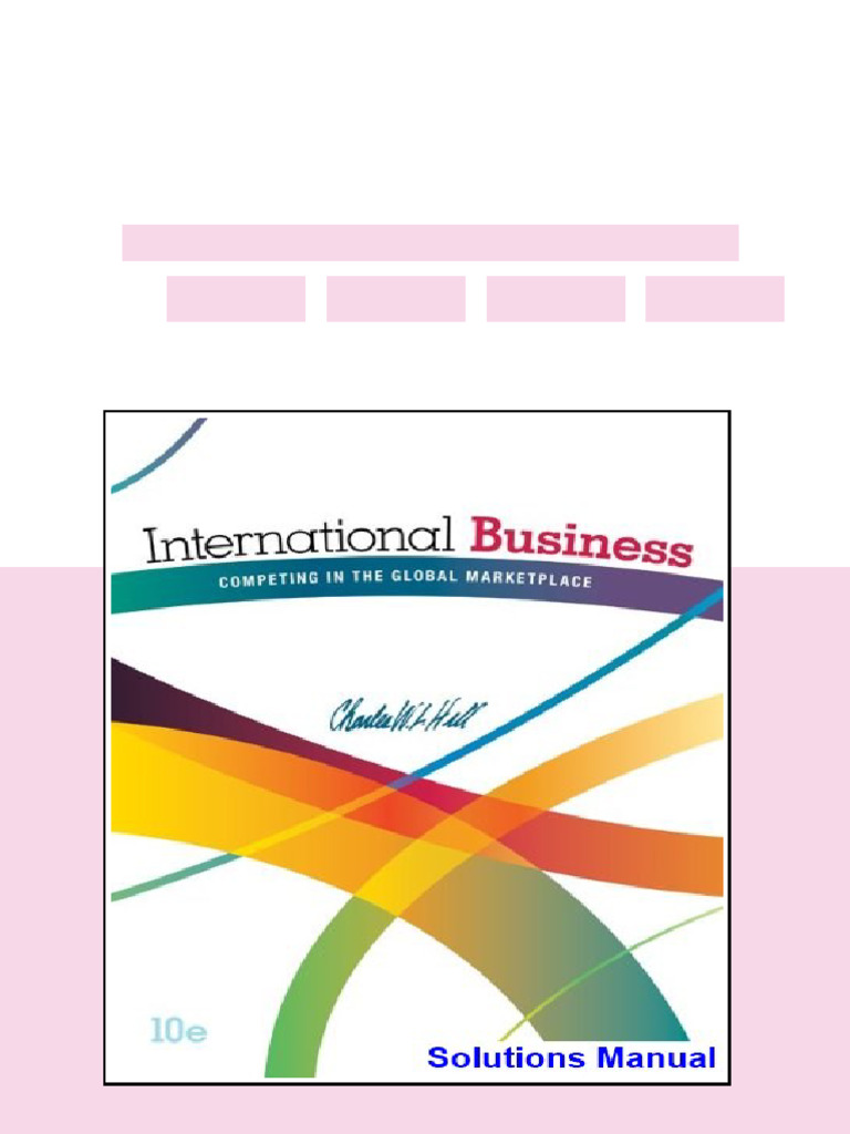 International Business Competing in the Global Marketplace 10th Edition ...