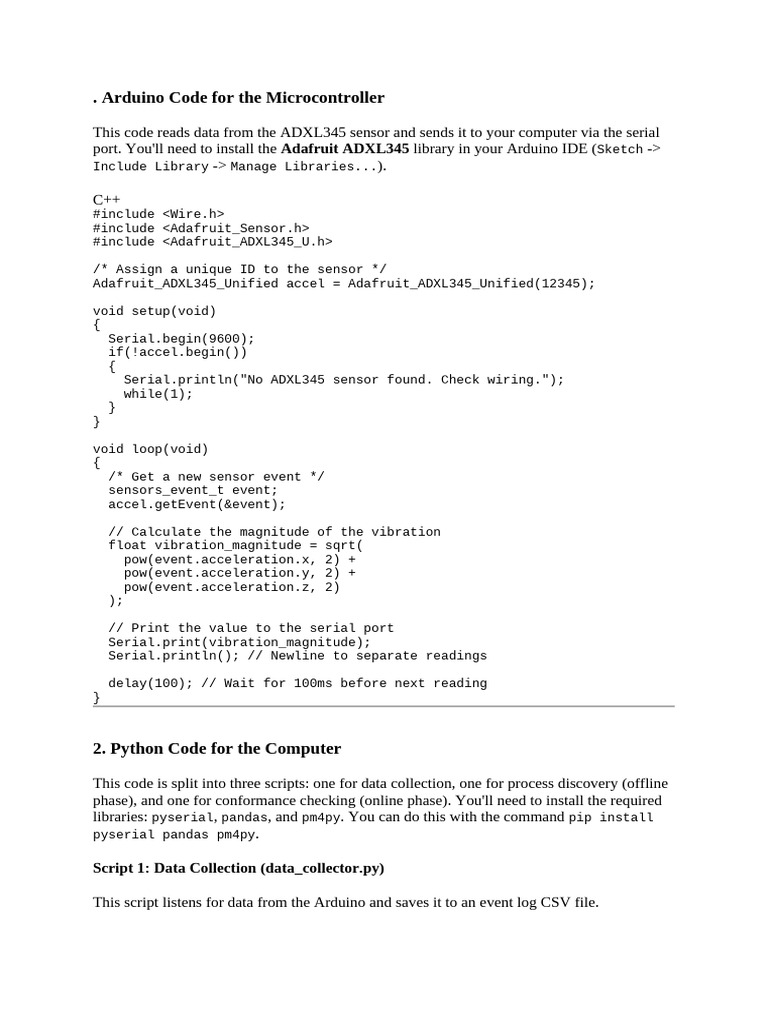 Connections and Codes Required | PDF | Arduino | Computer Science