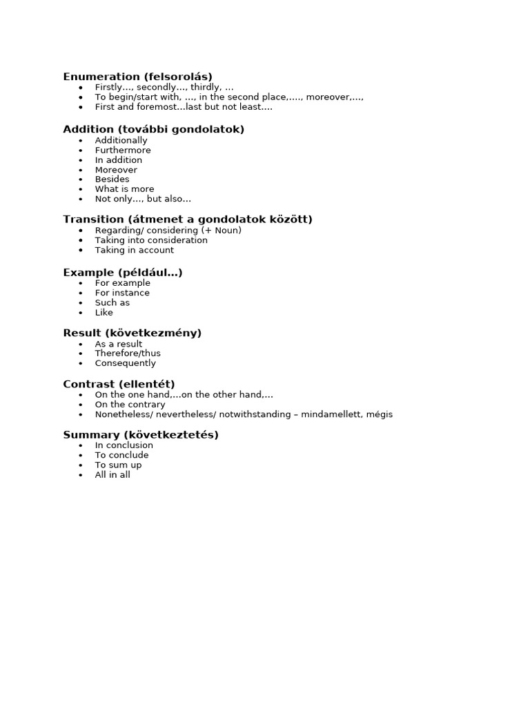 Linking Words | PDF