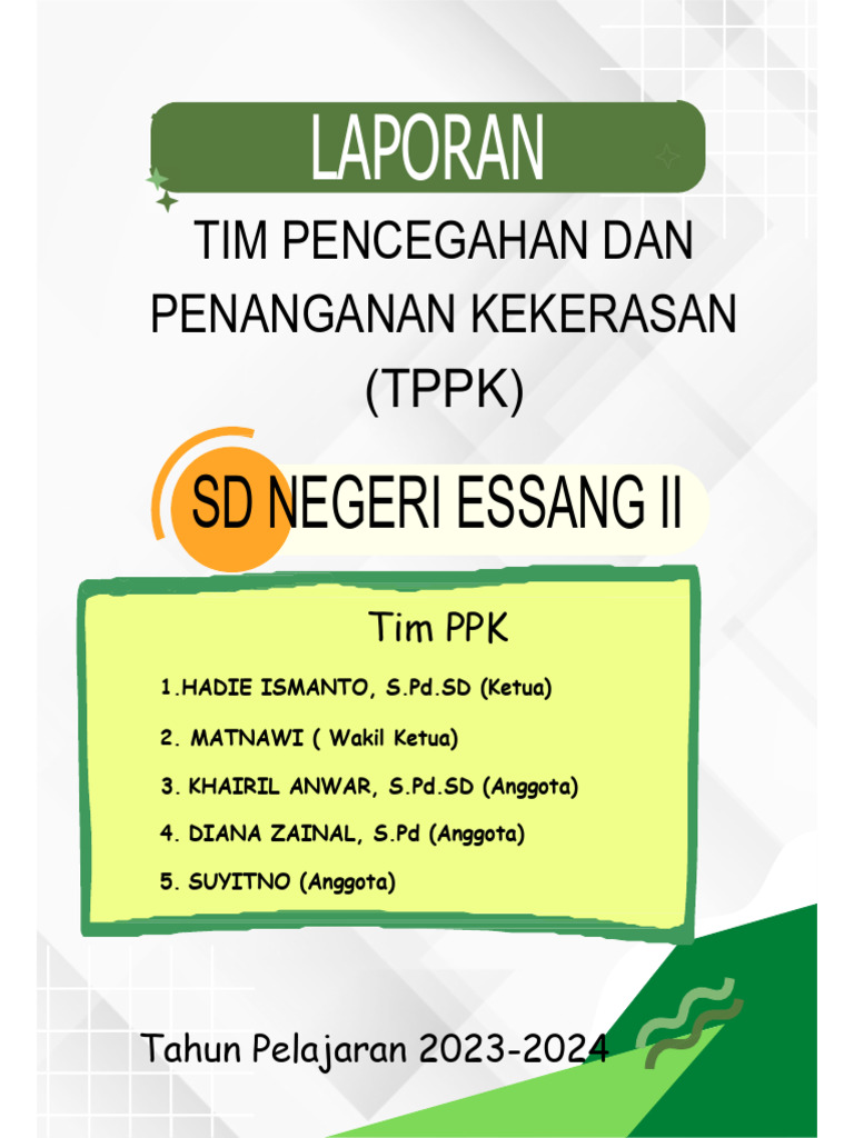 Laporan TPPK SD Negeri Essang II 2023 | PDF