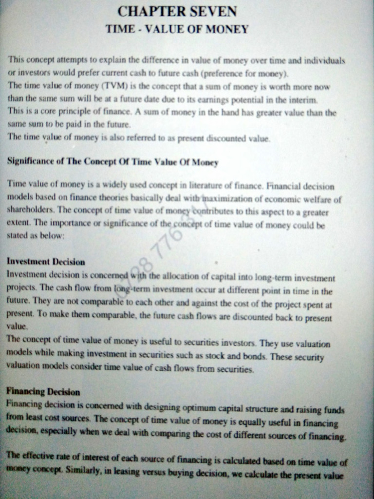 Chapter 7 Time Value of Money | PDF