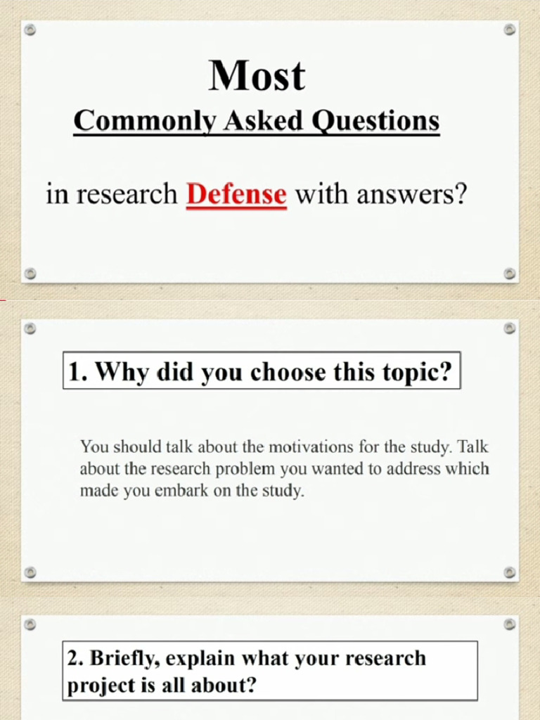 Most Commonly Asked Questions and Answers For Project Defense | PDF