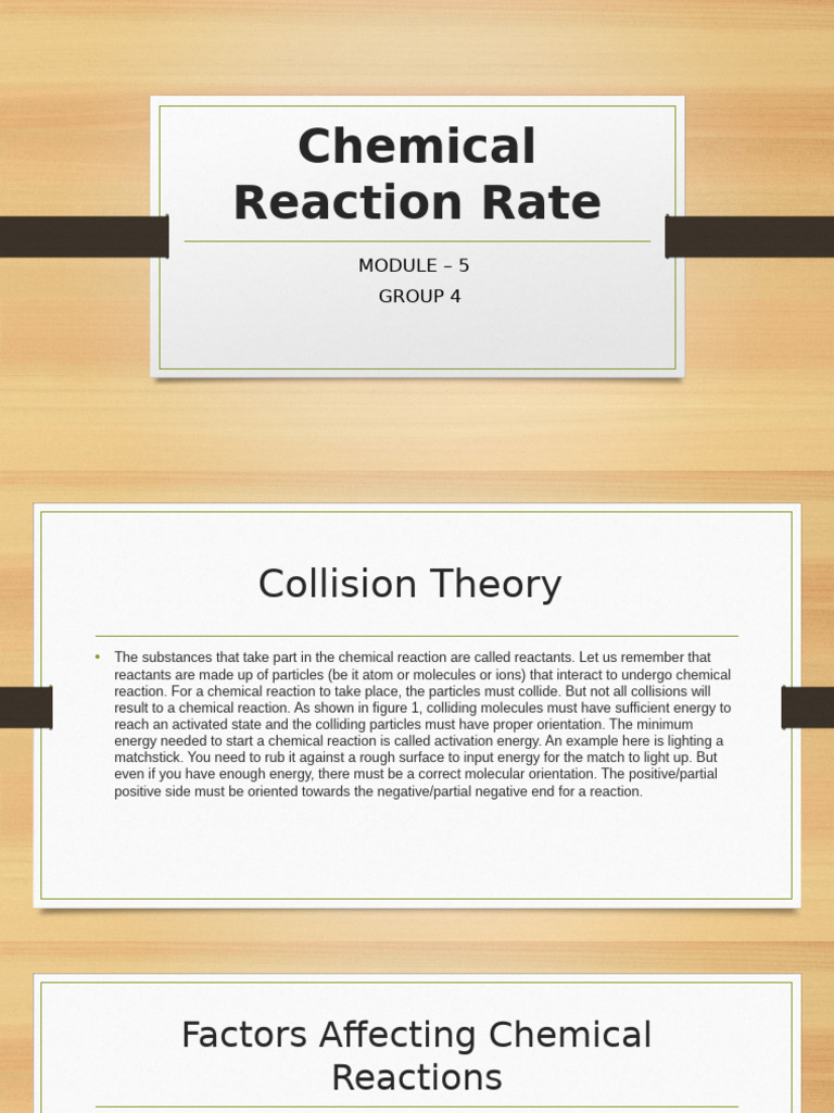 Chemical Reaction Rate | PDF | Reaction Rate | Chemical Reactions