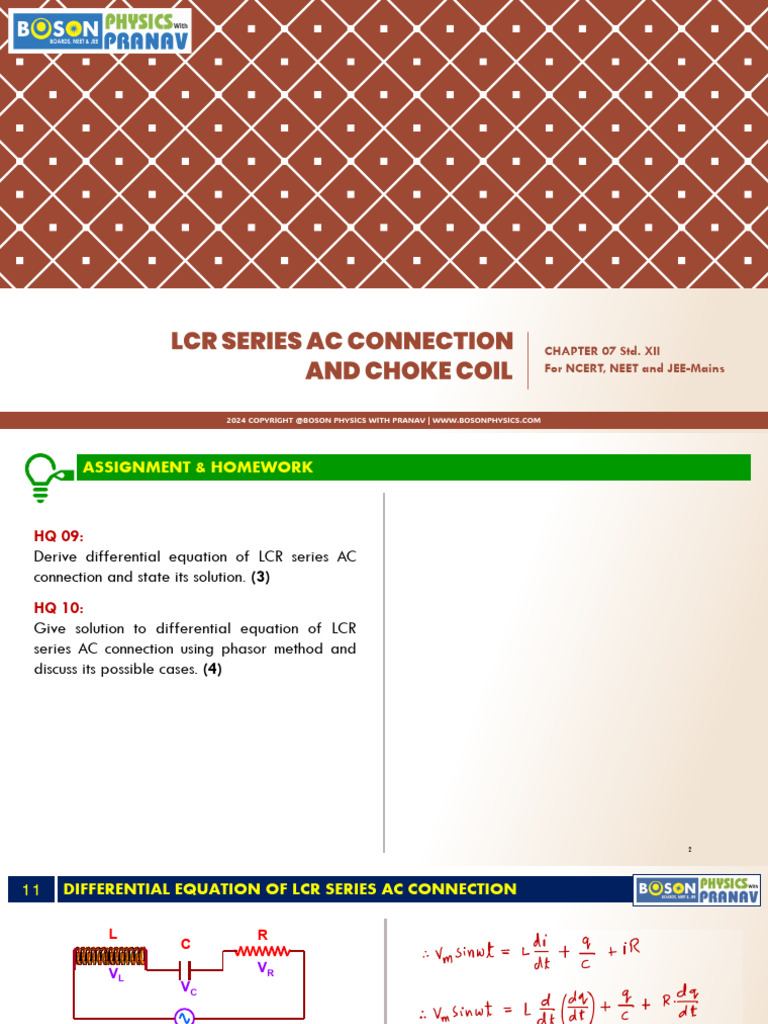 LCR Series AC Circuit Analysis Guide | PDF | Electrical Impedance ...