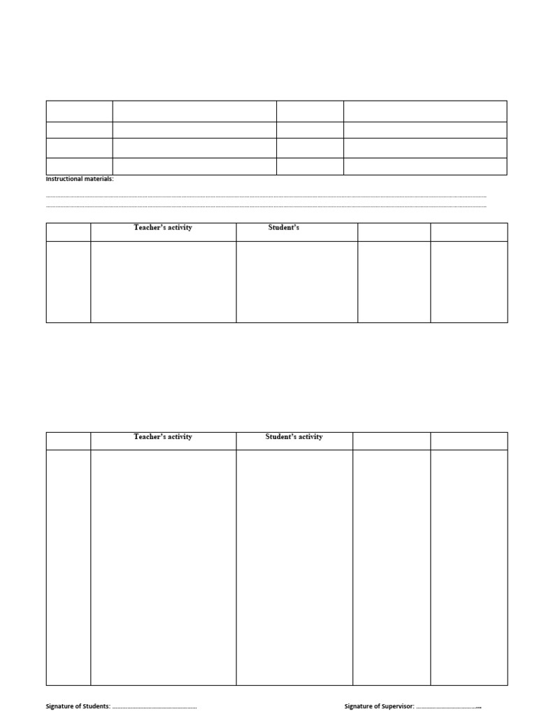 Special Education Micro Teaching Plan | PDF