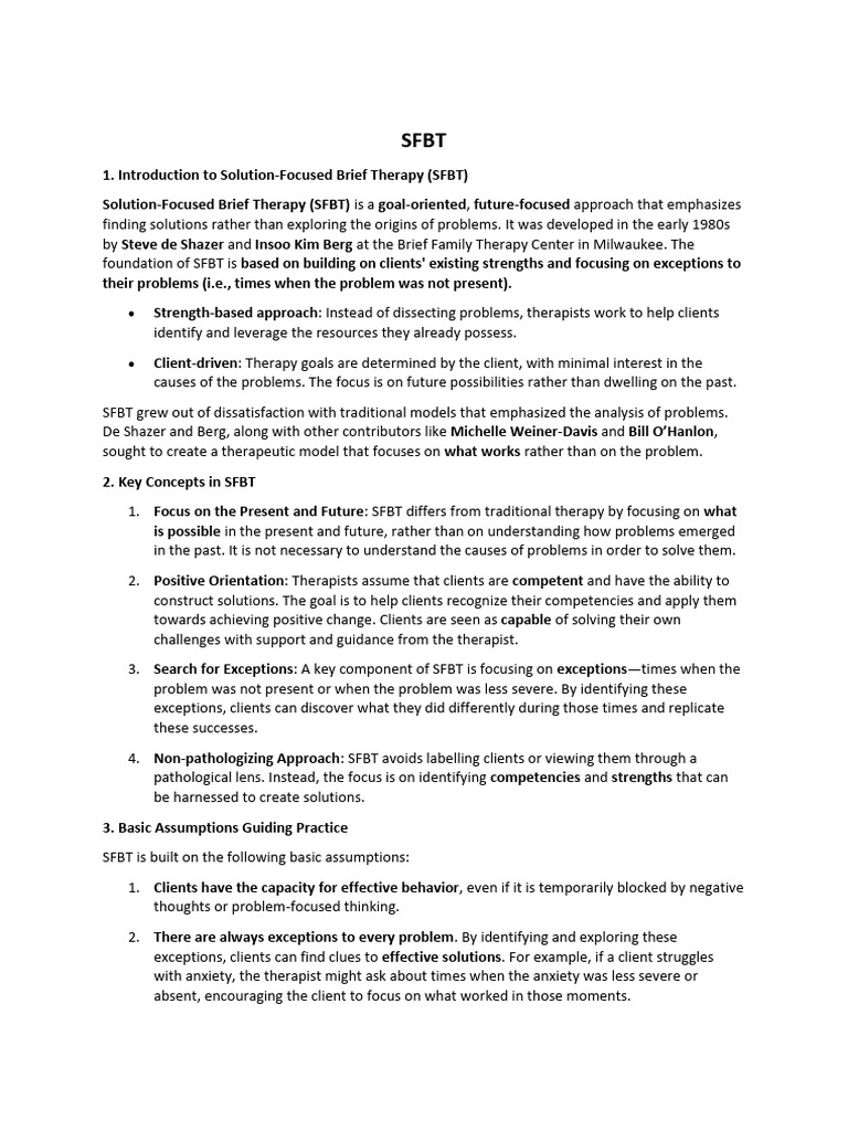 SFBT-unit 3 | PDF | Therapy | Social Psychology