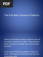 The Five Basic Sentence Patterns in English | PDF | Verb | Subject ...