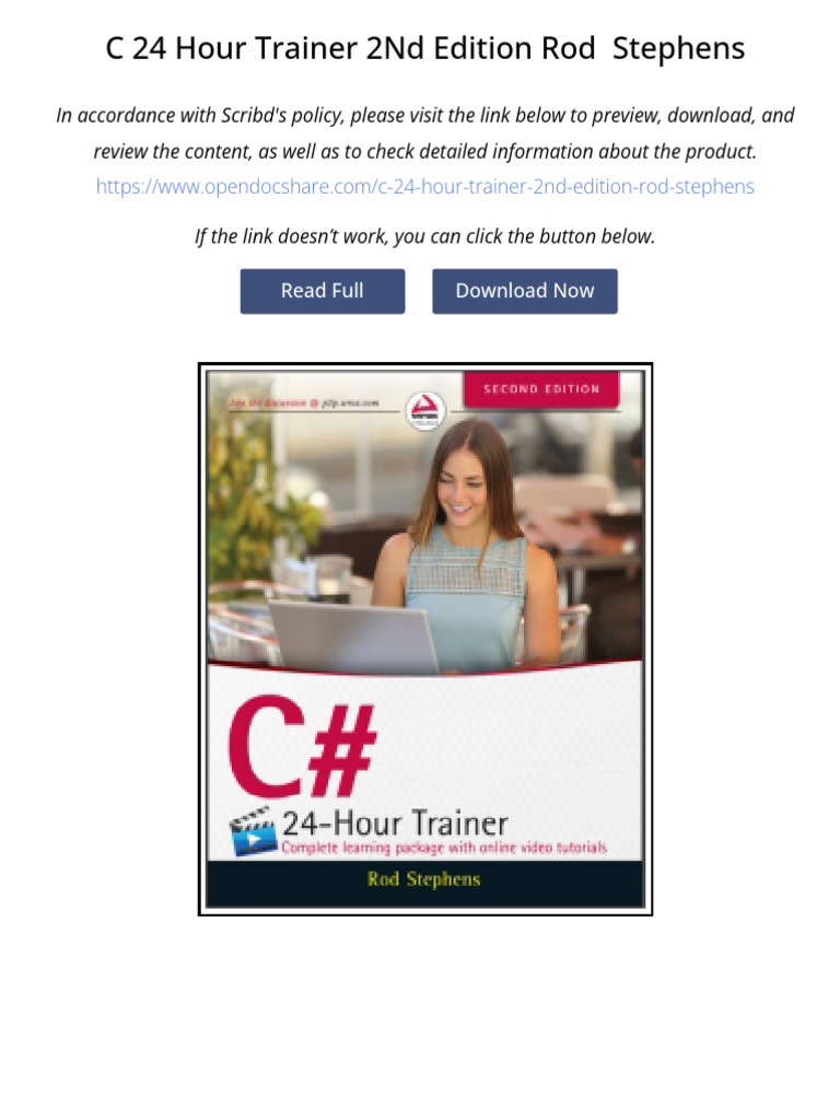 C 24 Hour Trainer 2nd Edition Rod Stephens | PDF