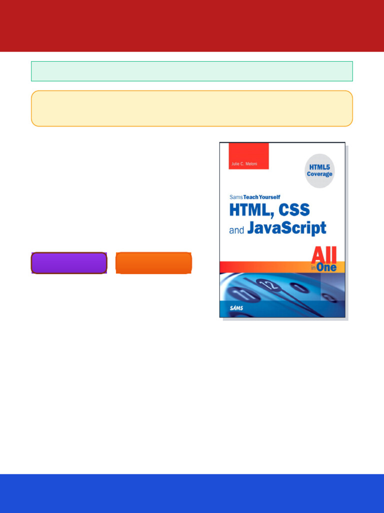 Sams Teach Yourself HTML, CSS, and JavaScript All in One 1st Edition ...