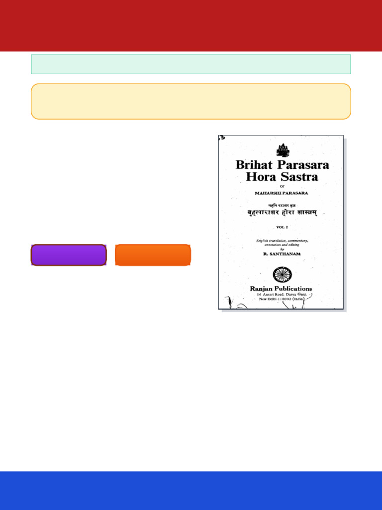 Brihat Parasara Hora Sastra 1st Edition Maharshi Parasara ebook zero ...