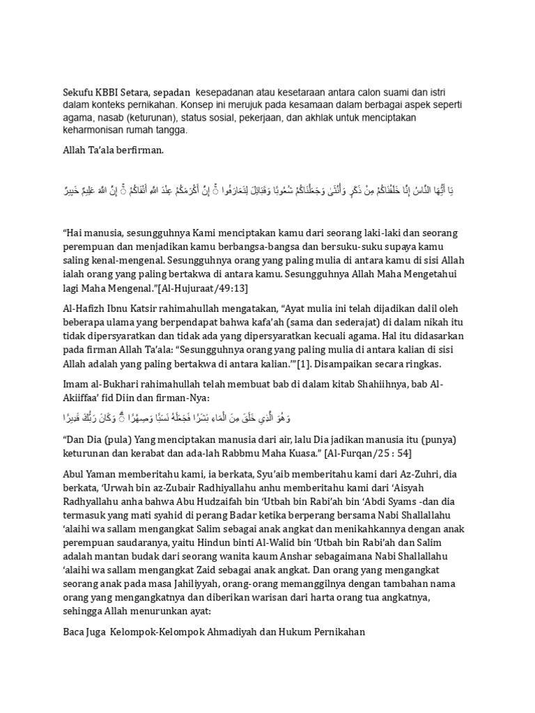 Sekufu KBBI Setara | PDF