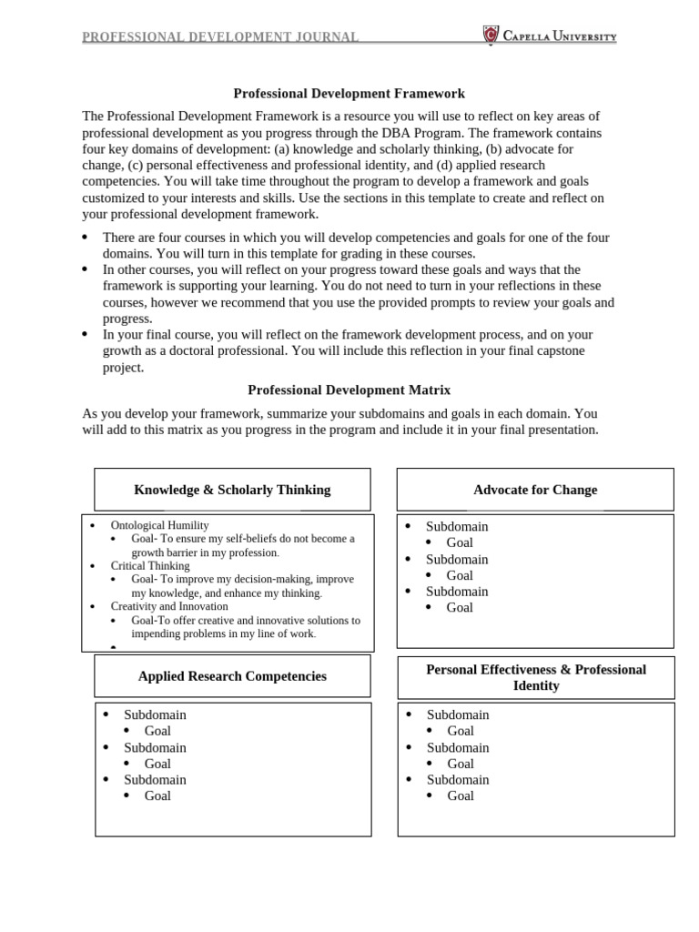 Professional Development Framework Guide | PDF | Thought | Creativity