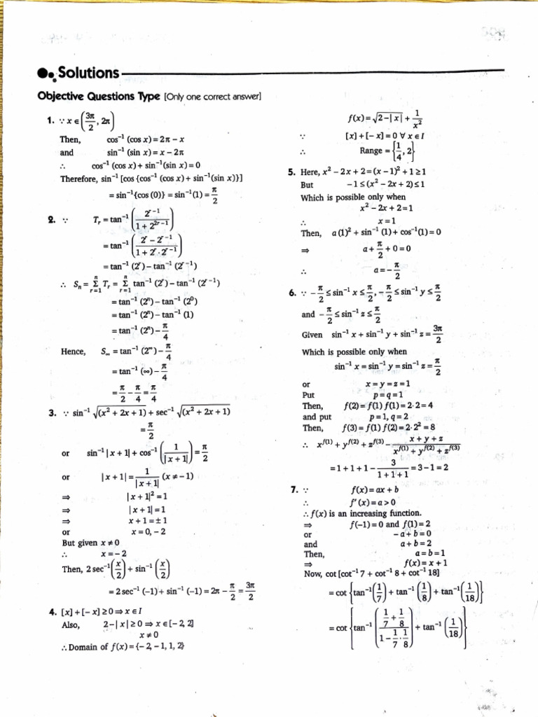 Solutions (I T F) | PDF