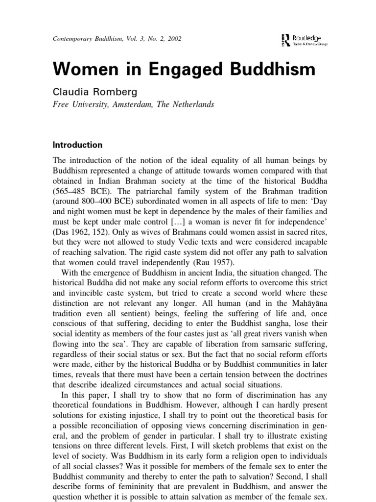 Women in Engaged Buddhism | PDF | Mahayana | Bodhisattva
