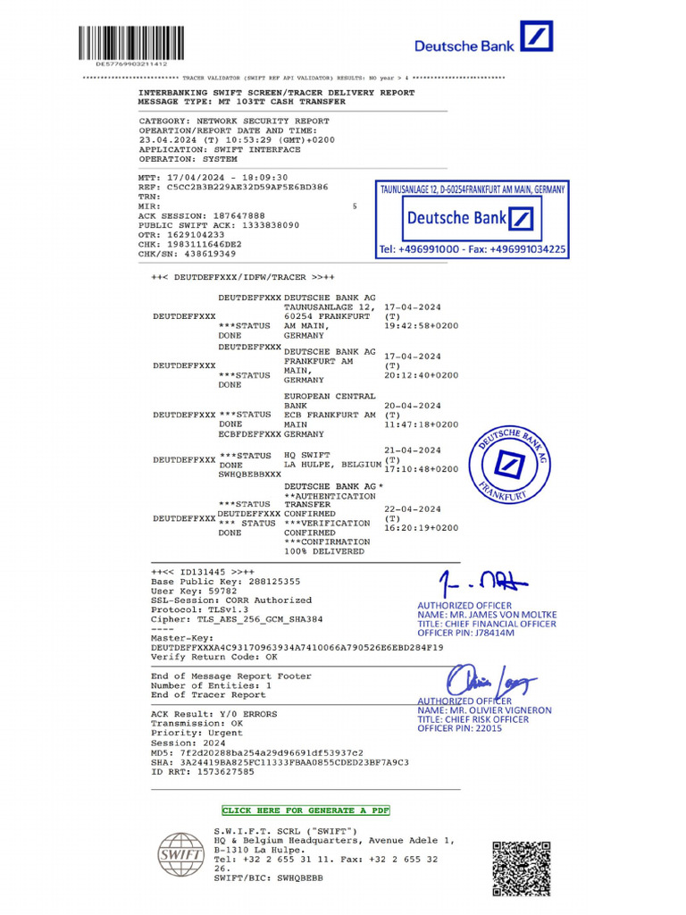 10T AVA-GPH Tracer Report0 - Sign | PDF