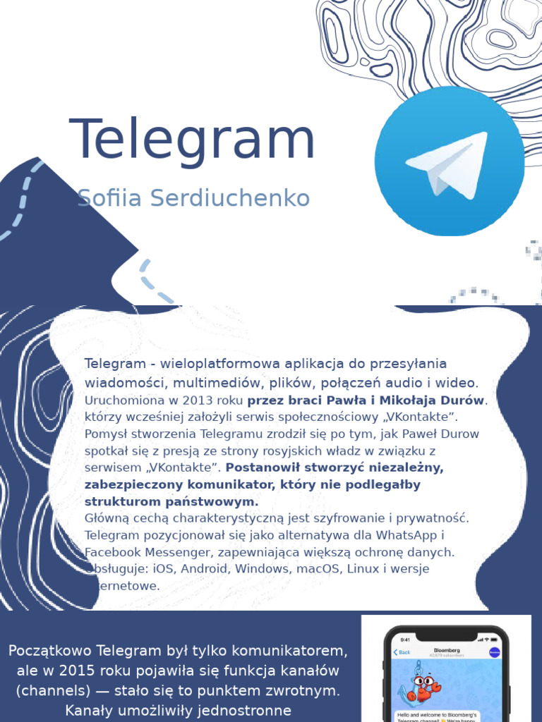 Telegram Sofiia Serdiuchenko | PDF