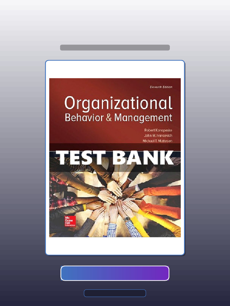 Organizational Behavior and Management 11th Edition Konopaske Ebook and ...