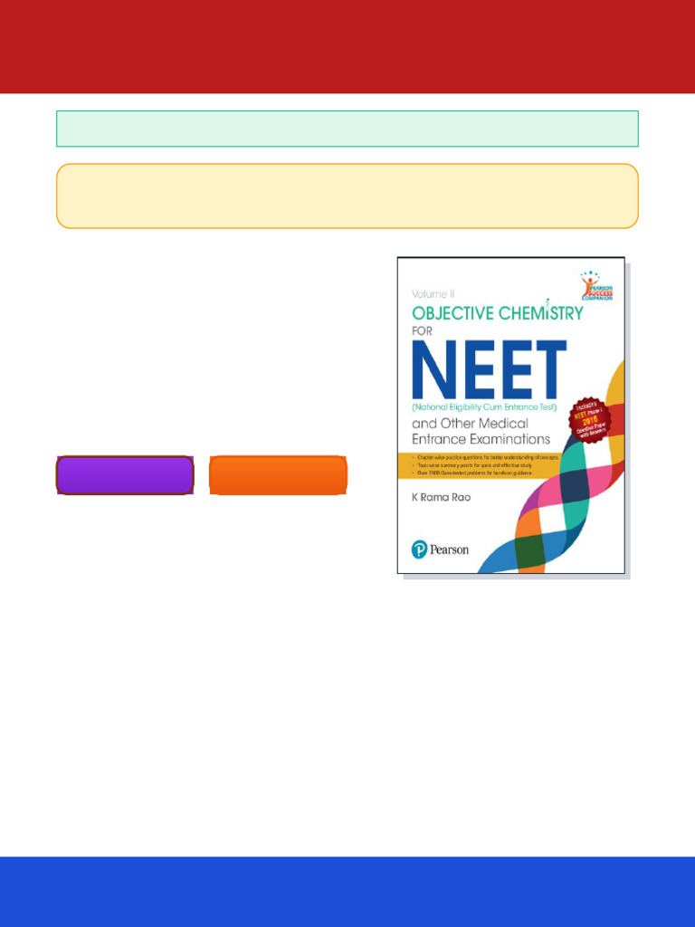 Objective Chemistry For NEET and Other Medical Entrance Examinations ...