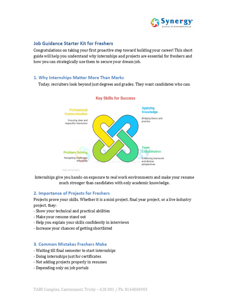 Fresher Job Guidance Starter Kit | PDF