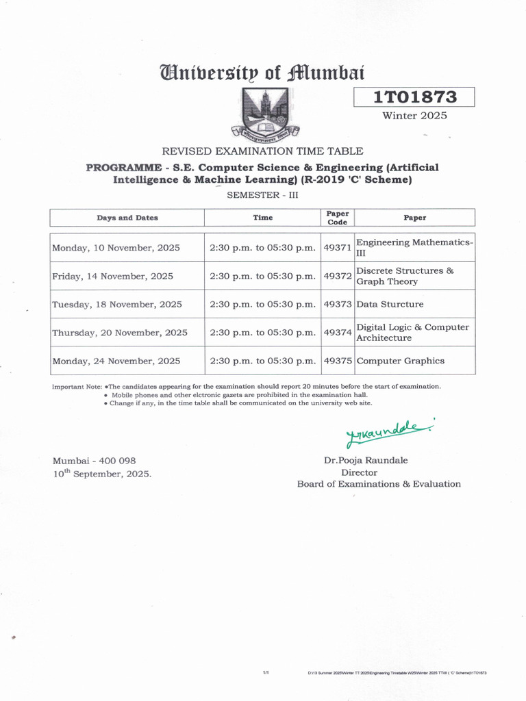 273071t01873 S E Computer Science Engineering Artificial