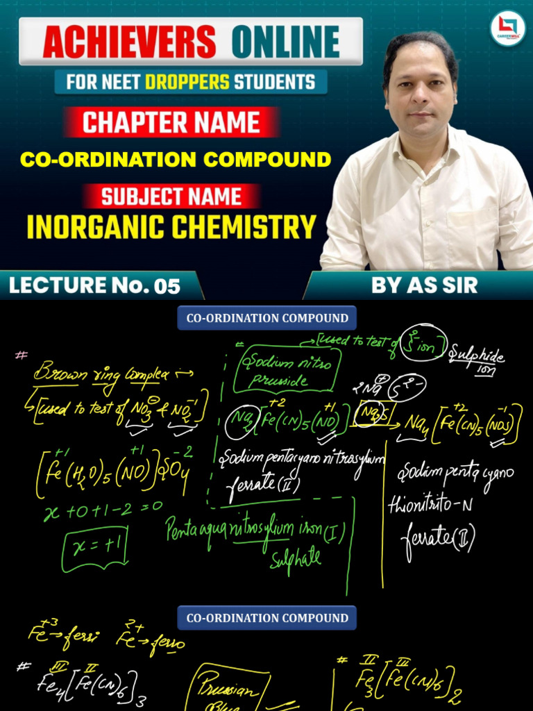 ? Co-Ordination Compound L-06 (Class Notes) Complex | PDF
