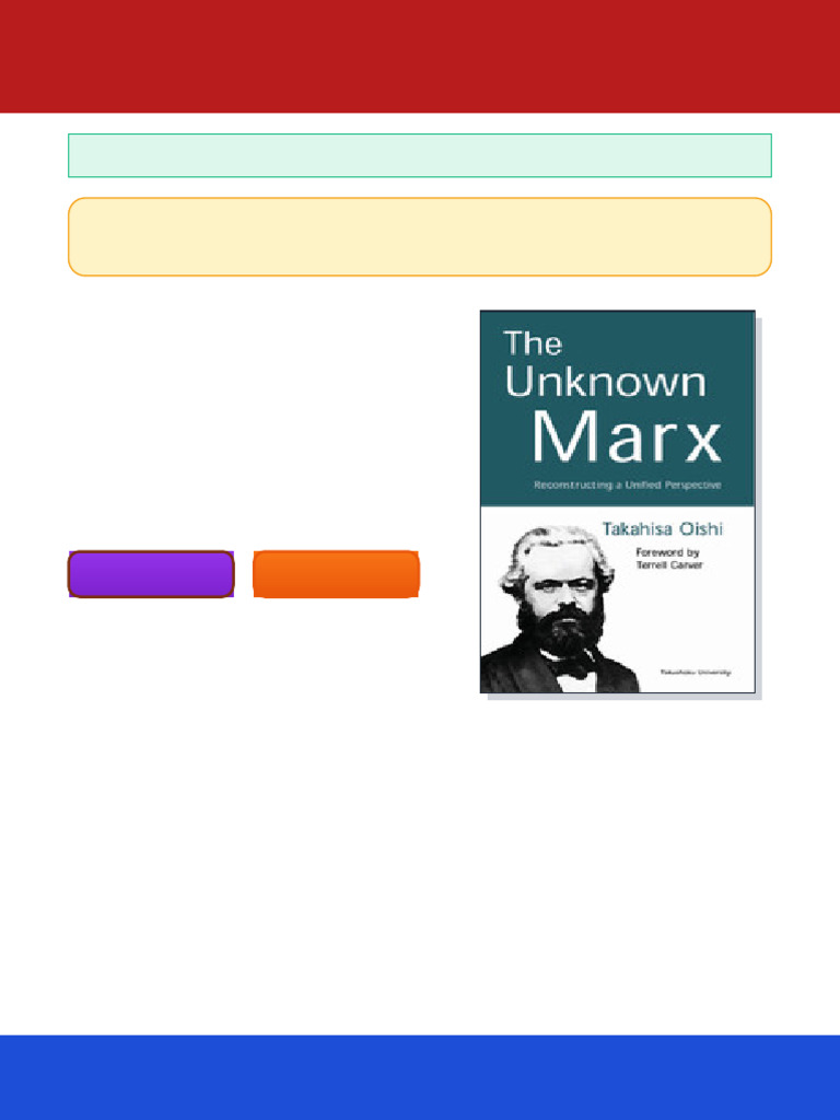 The Unknown Marx Reconstructing A Unified Perspective 1st Edition Oishi ...