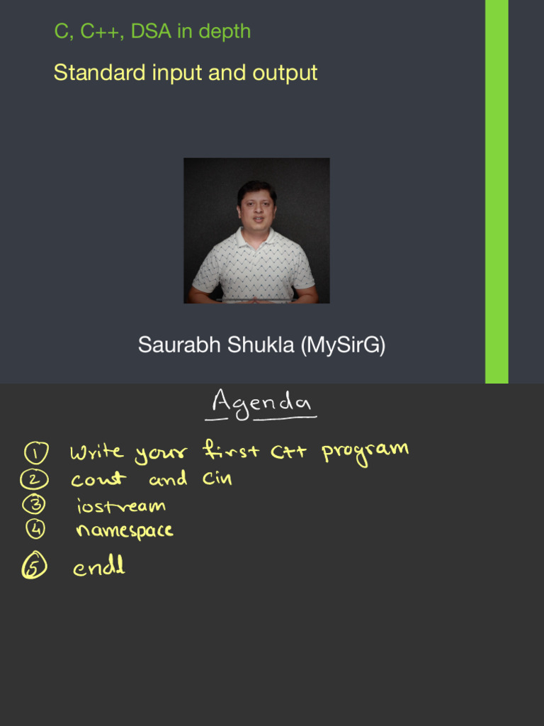 26 Standard Input and Output Lyst4260 | PDF | C++ | Namespace