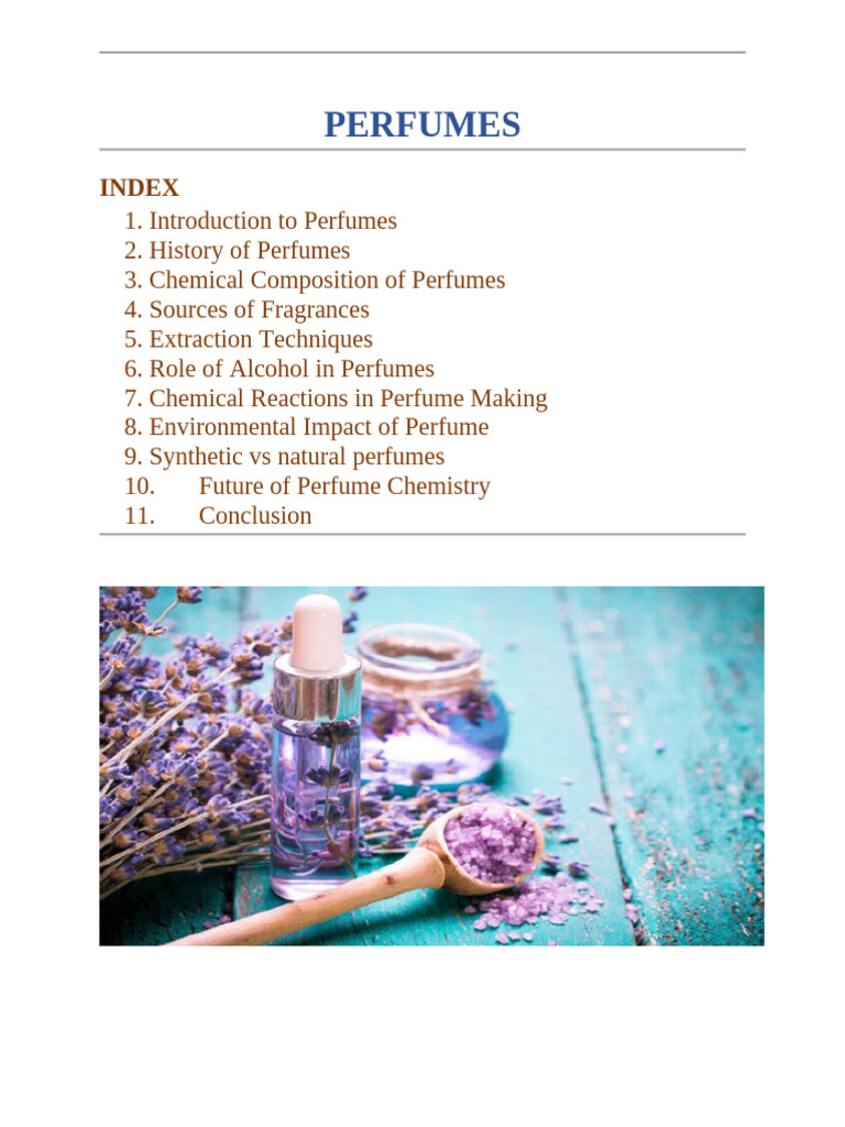 The Science and History of Perfumes | PDF | Perfume | Essential Oil