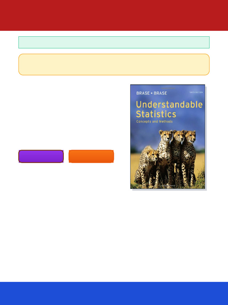 Understandable Statistics Concepts and Methods 10th Edition Charles ...
