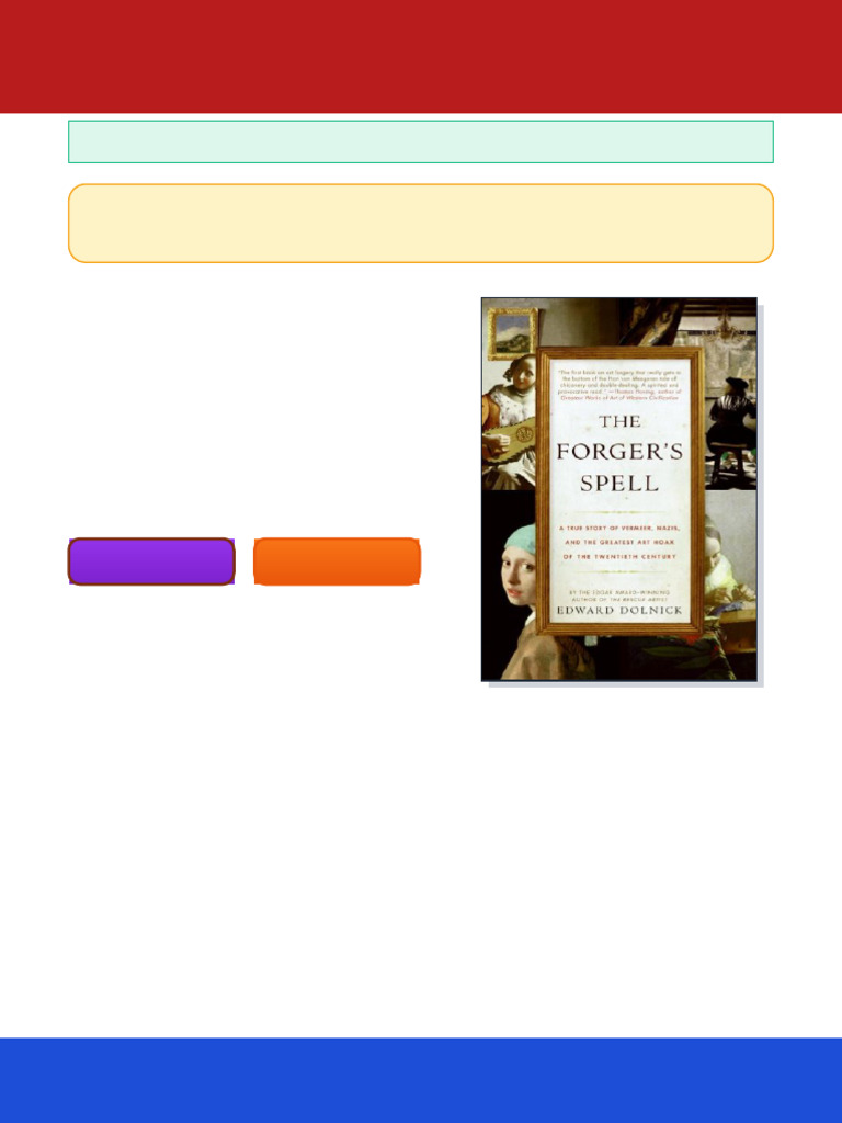 The Forger S Spell Edward Dolnick Ebook With Full Content | PDF ...