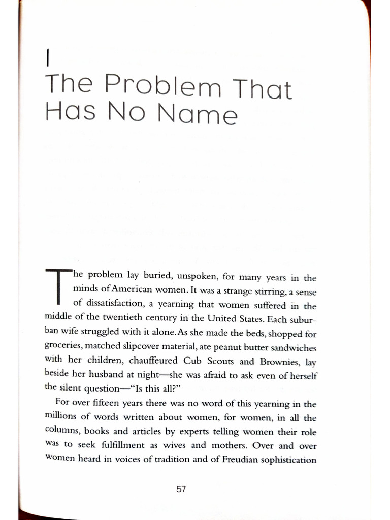 (4.1b) Betty Friedan Feminine Mystique Excerpt | PDF