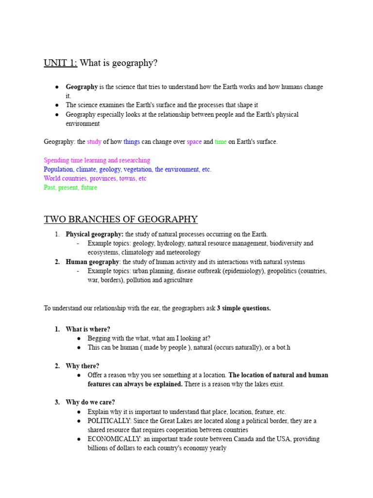 Understanding Geography and Its Impact | PDF | Earth Sciences | Geography