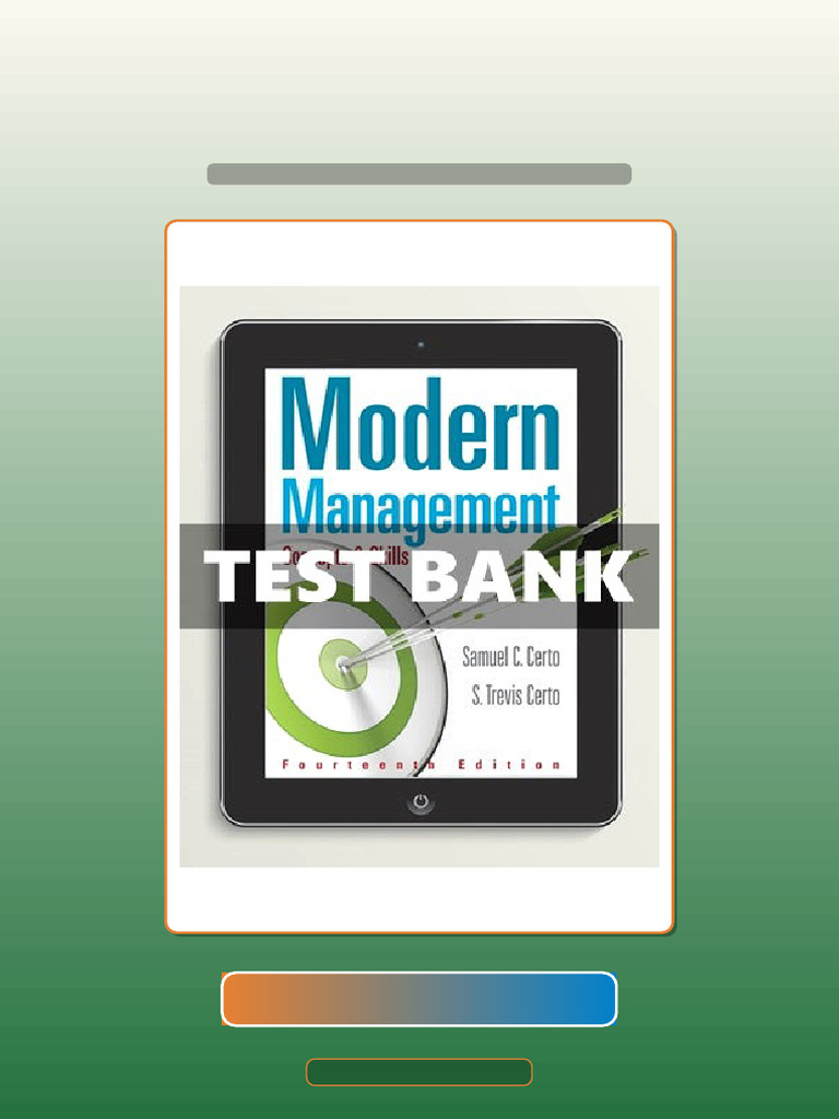 Modern Management Concepts and Skills 14th Edition Certo Ebook and ...
