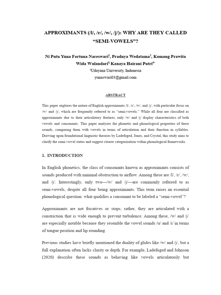 Phonetics Paper Project 1st Version-1 | PDF | Consonant | Vowel