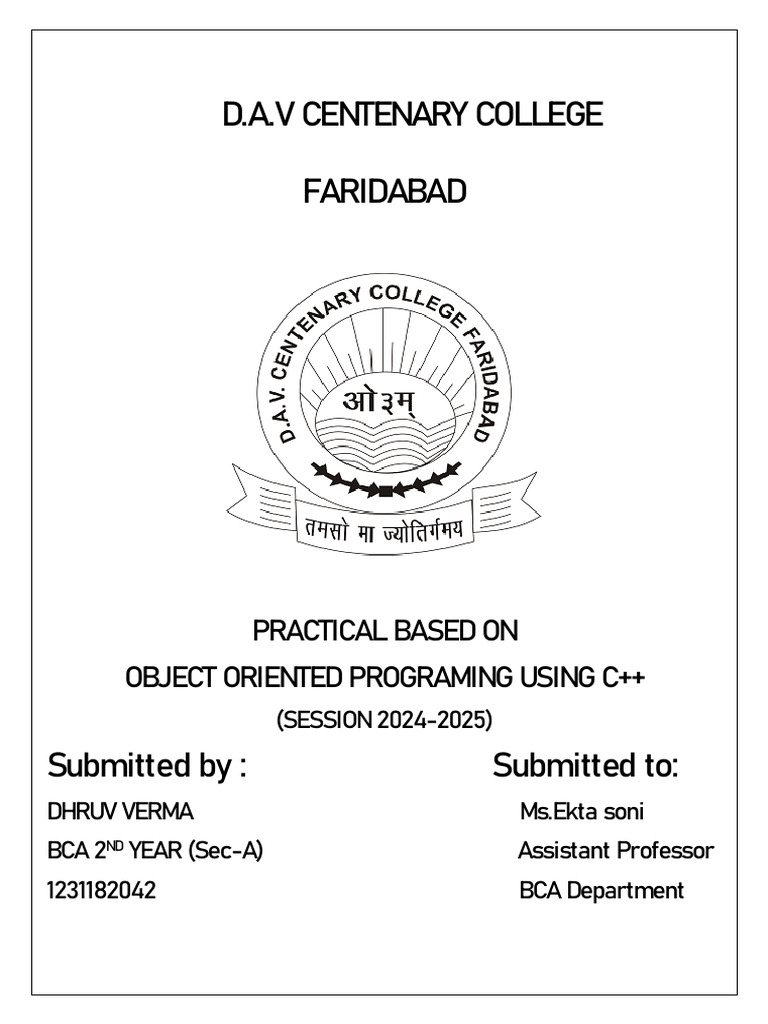 Dhruv(Assignment) | PDF | Parameter (Computer Programming) | Namespace