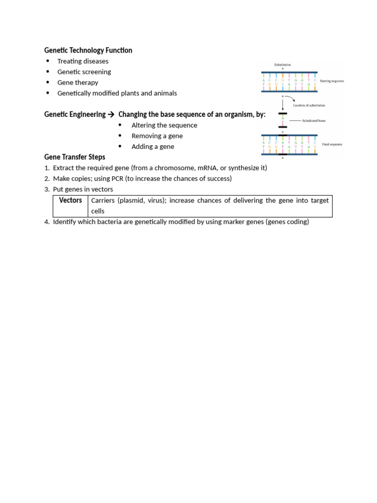 Overview of Genetic Technology Applications | PDF | Gel Electrophoresis ...
