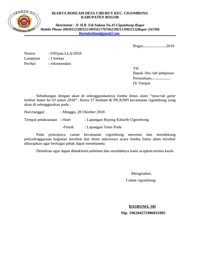 Rekomendasi Lomba Lintas Alam 2018 | PDF