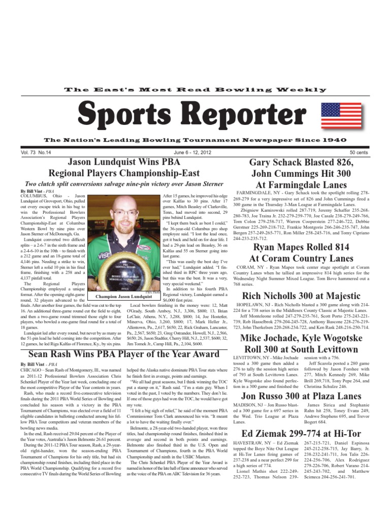 June 6 - 12, 2012 Sports Reporter | PDF | Throwing | Individual Sports