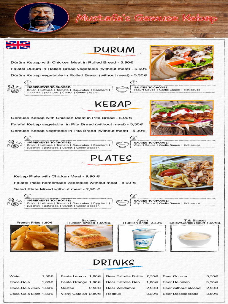 Dürüm Kebap and Falafel Menu Options | PDF