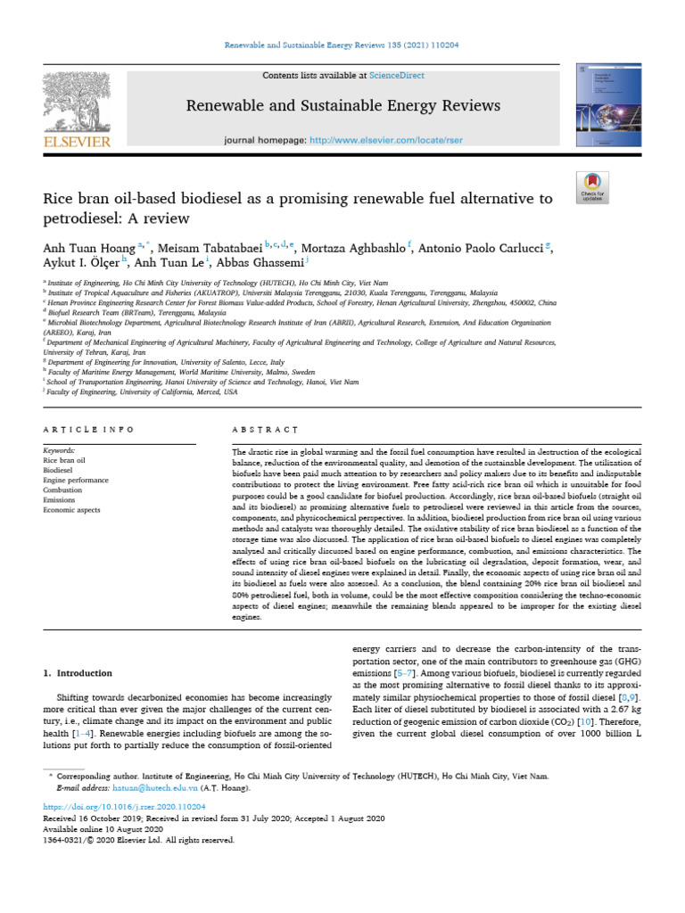 Rice Bran Composition, Feedstock | PDF | Biodiesel | Biofuel