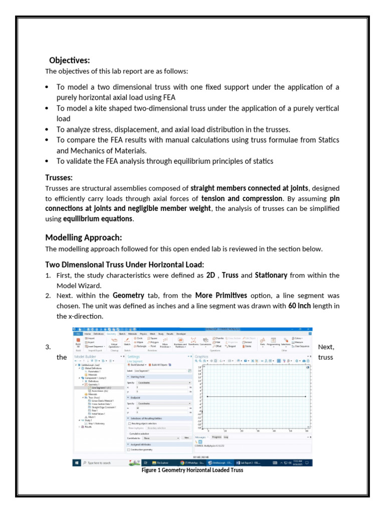 Lab Report 3 - OEL (Autosaved) | PDF | Truss | Stress (Mechanics)