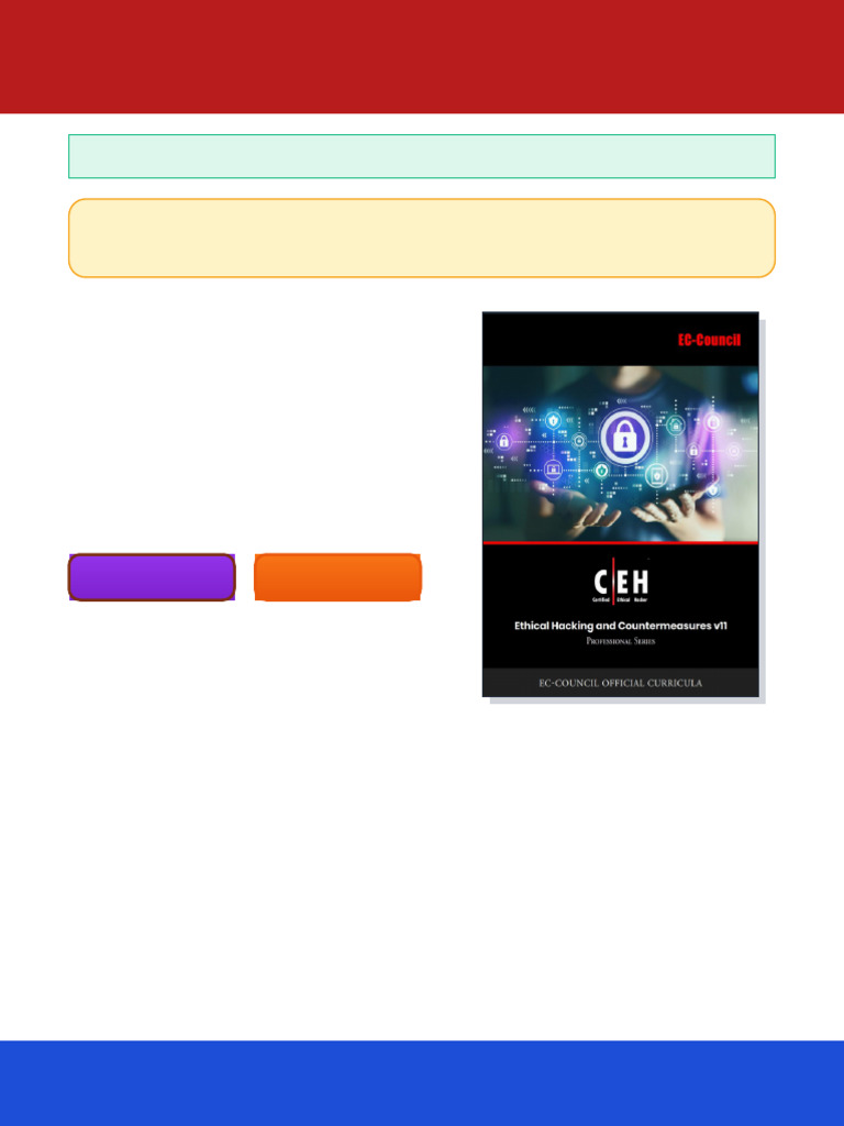 CEH Ethical Hacking and Countermeasures v11 1st Edition by Mohd Sohaib ISBN 9789391392161 ebook ...